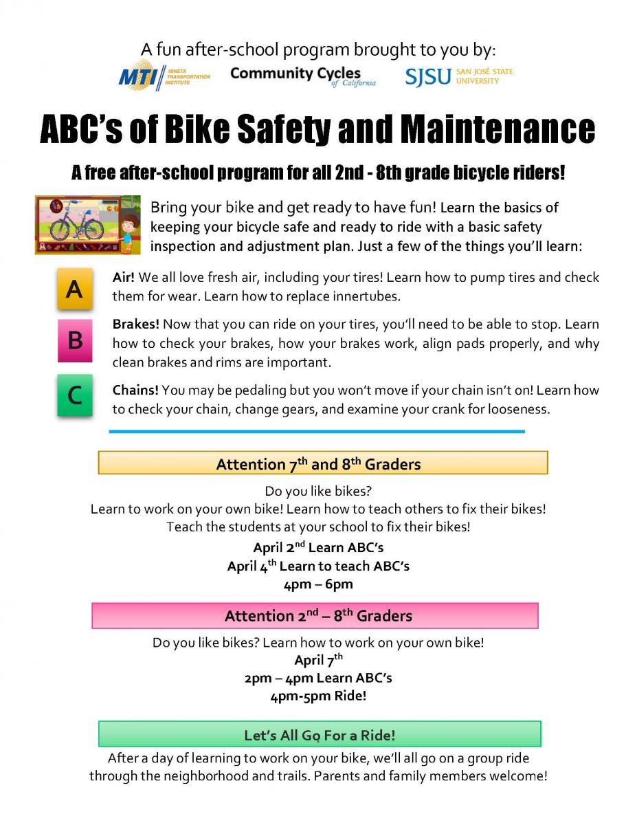 ABC's of Bike Safety Maintenance | Mineta Transportation Institute
