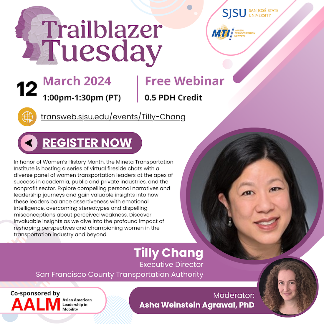 Trailblazer Tuesday with Tilly Chang | Mineta Transportation Institute